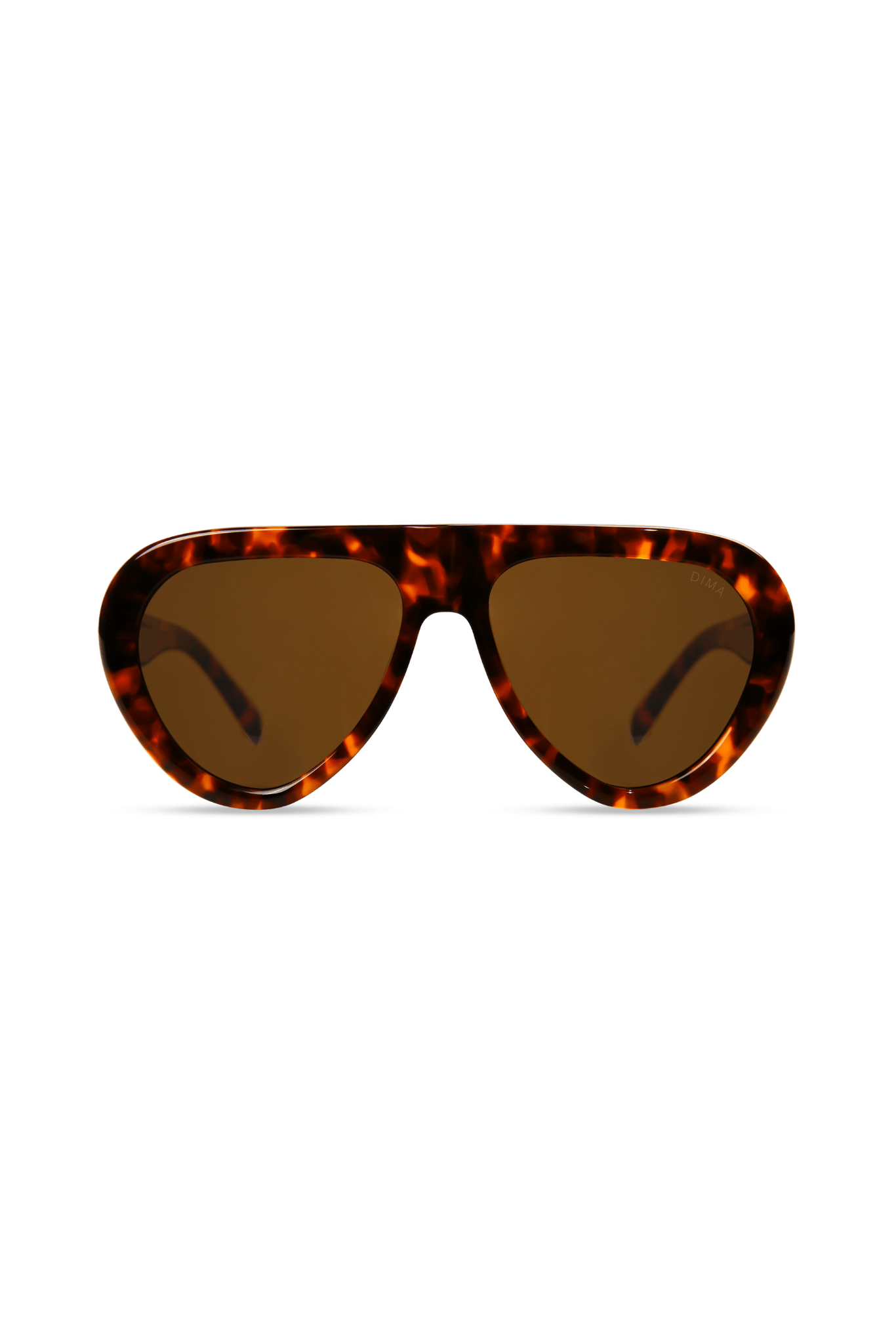 Aggie Dark Tortoise Aviator Sunglasses - Brown Lens | DIMA Eyewear