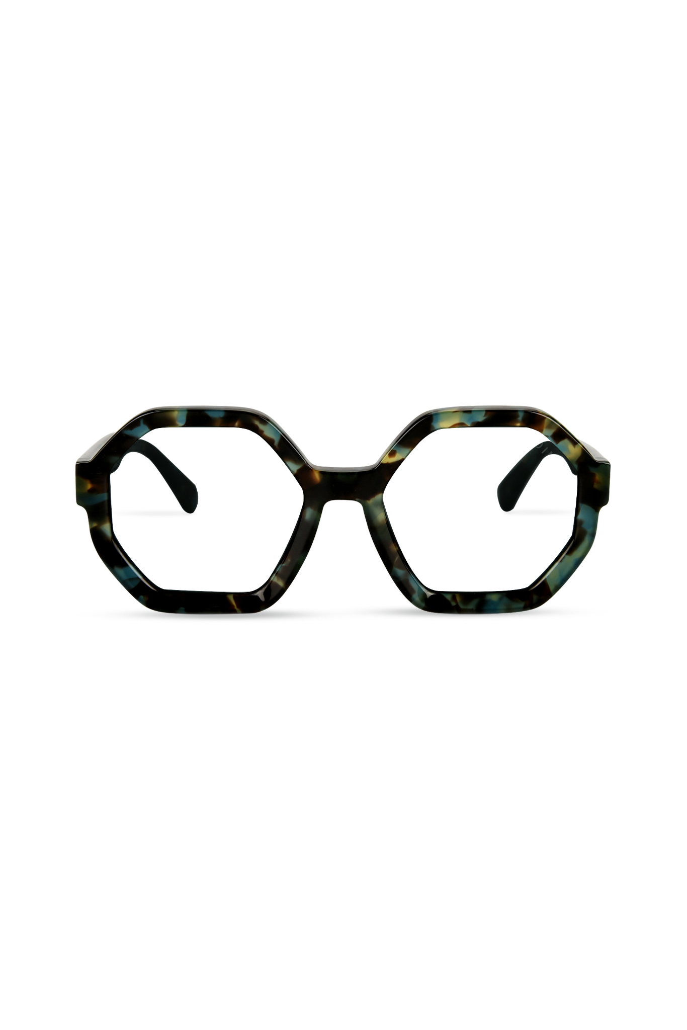 Aria Green Unisex Tortoise Hexagon Eyeglasses | DIMA Eyewear – DIMA EYEWEAR