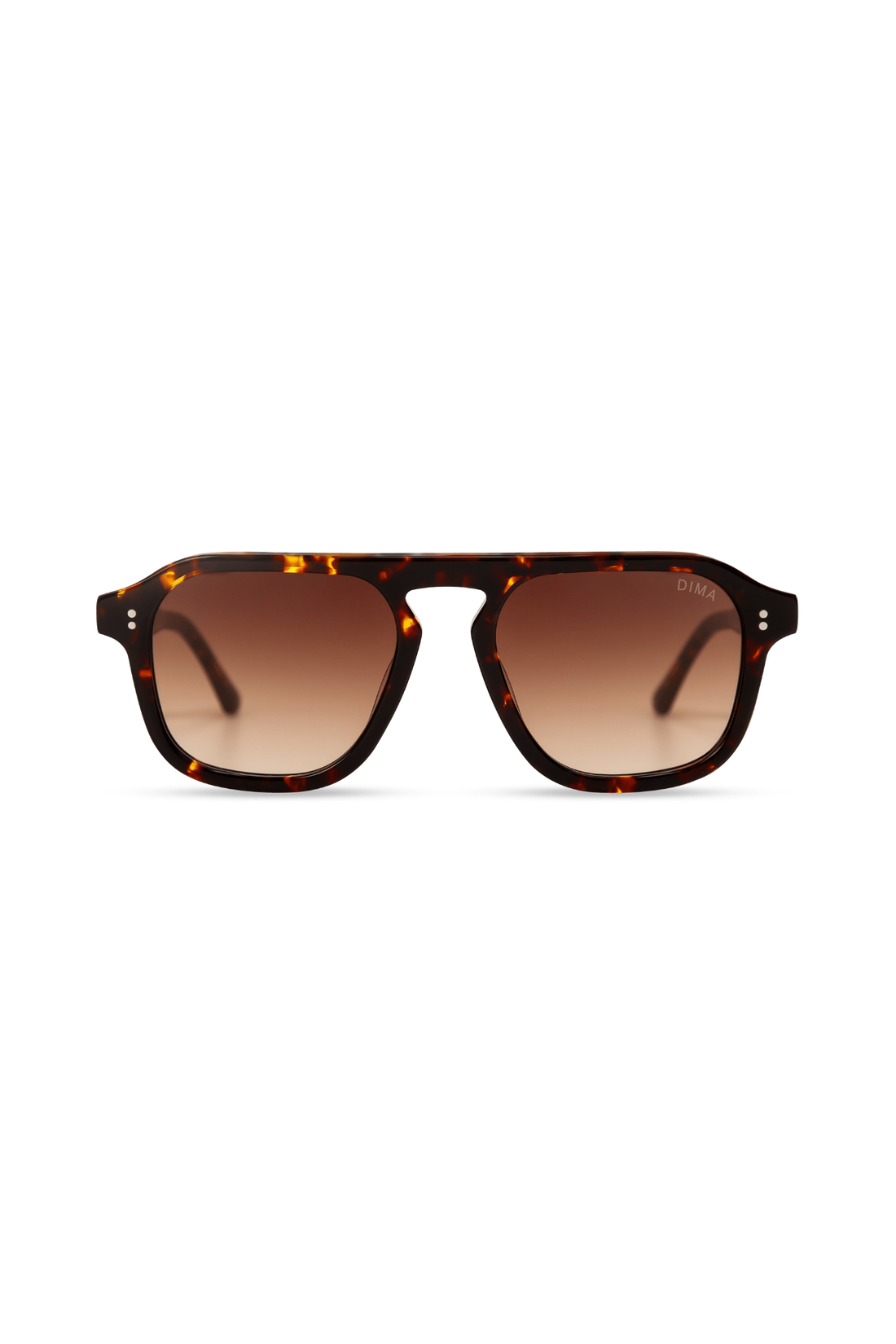 Cameo Unisex Square Aviator Sunglasses - Brown Lens | DIMA Eyewaer