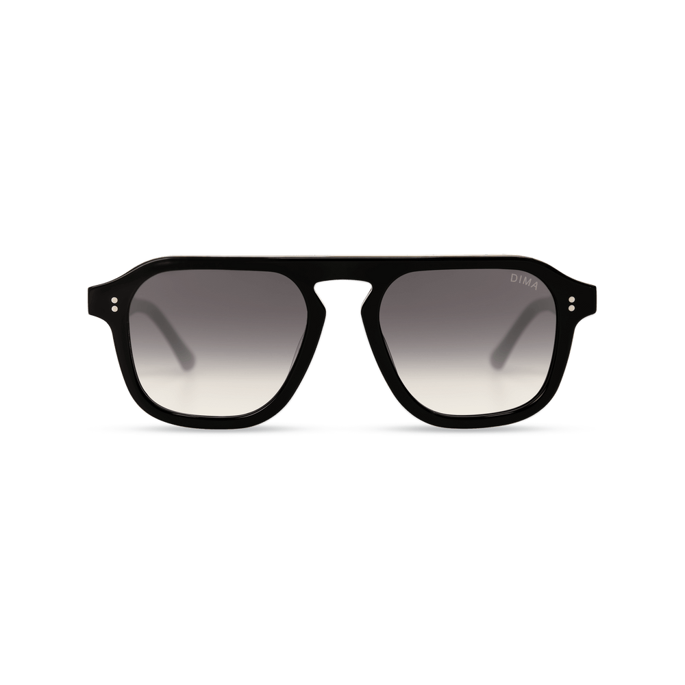 Cameo Square Aviator Sunglasses - Grey Gradient Lens | DIMA Eyewaer