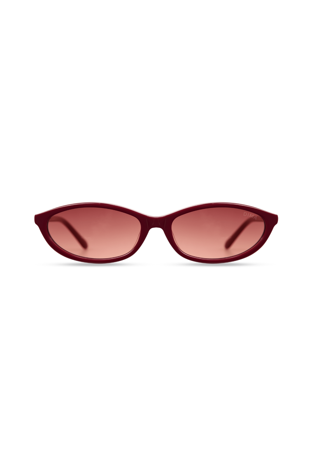 Dina Burgundy Retro Oval Small Sunglasses - Wine Lens | DIMA Eyewear