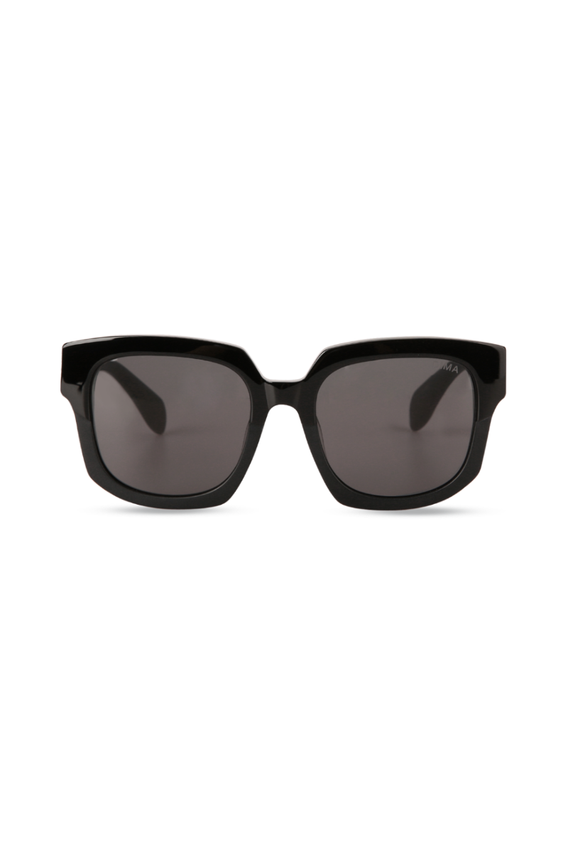 Luna Women's Black Oversized Sunglasses - Grey Lens | DIMA Eyewear ...