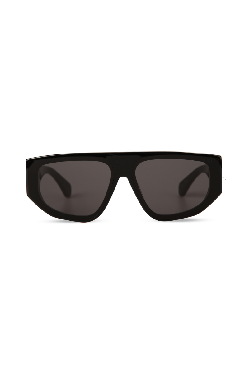 Reese Women's Black Shield Sunglasses - Grey Lens | DIMA Eyewear