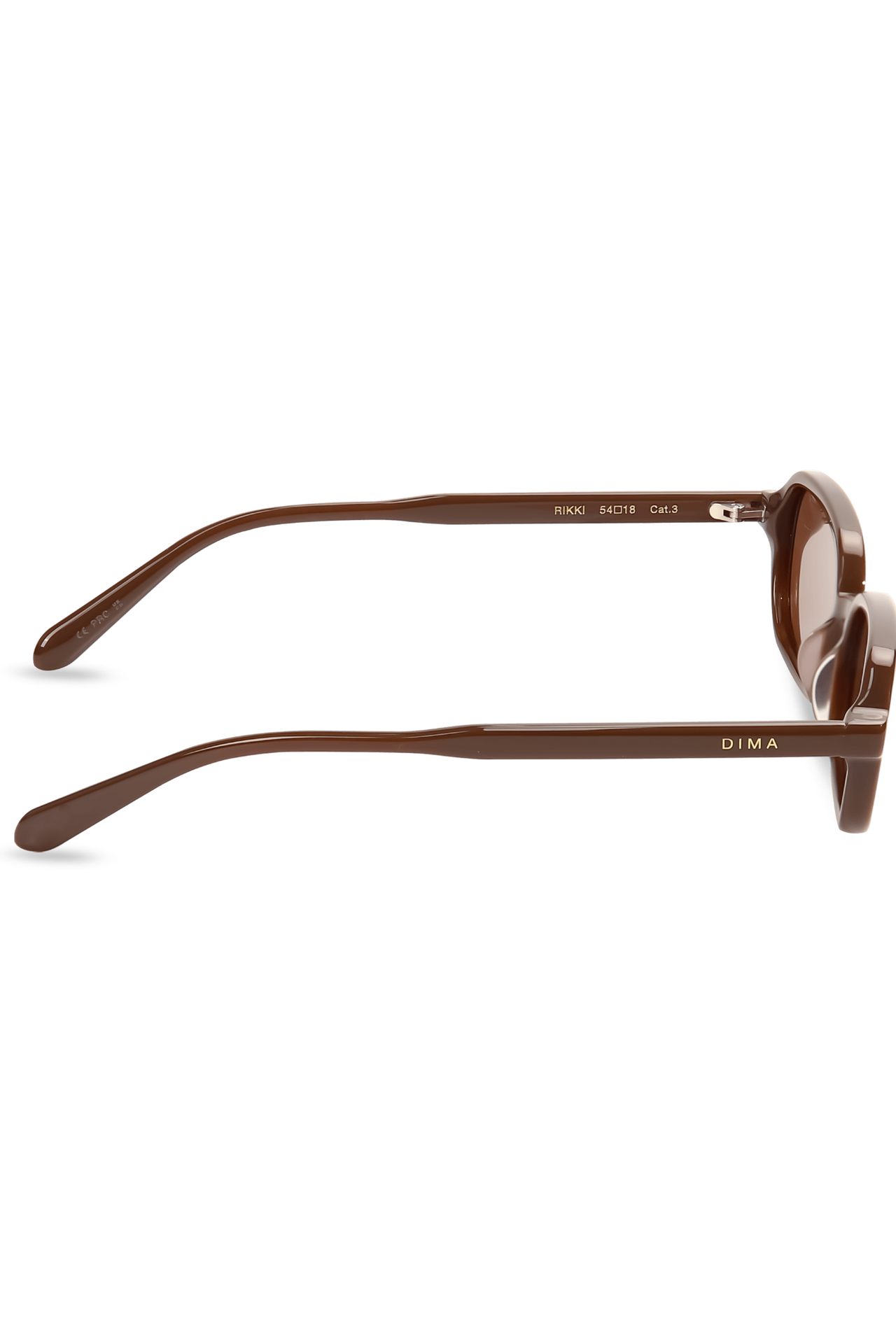 Rikki Small Brown Rectangle Sunglasses - Brown Lens | DIMA Eyewear ...