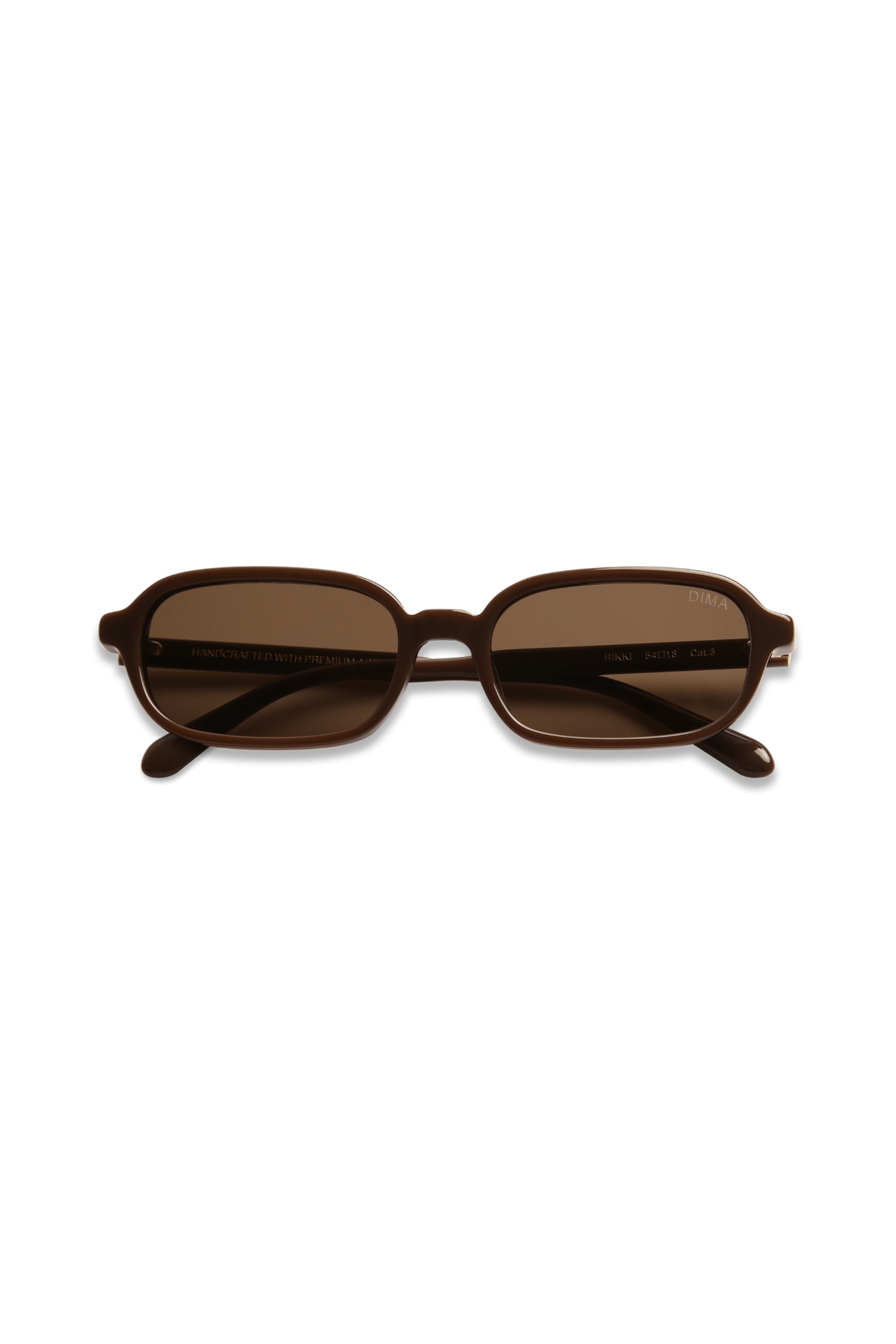 Rikki Small Brown Rectangle Sunglasses - Brown Lens | DIMA Eyewear ...