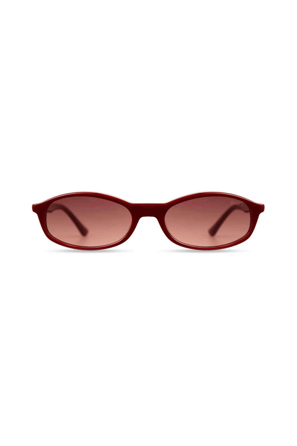 Sundra Burgundy Rectangle Small Sunglasses - Wine Lens | DIMA Eyewear