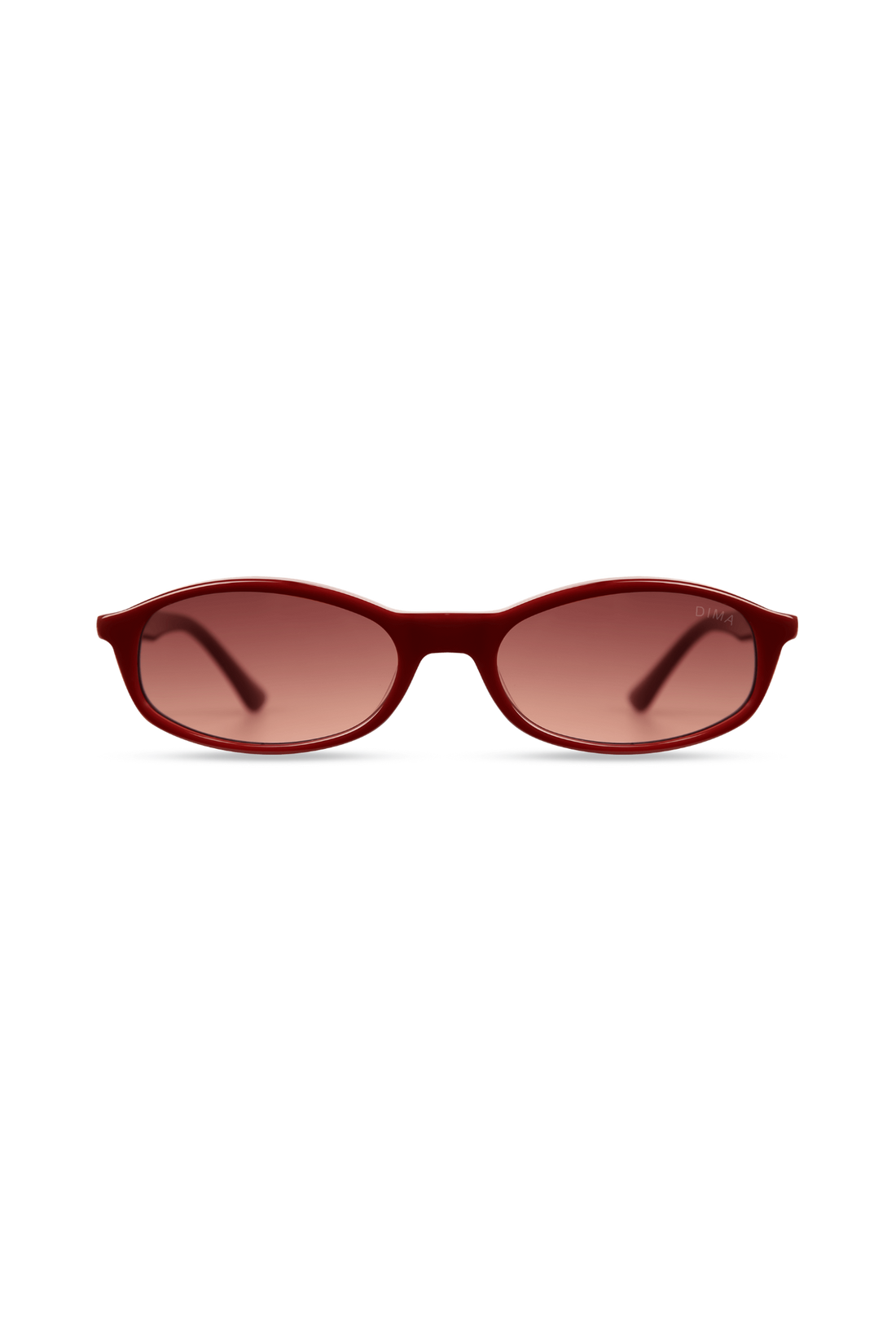 Sundra Burgundy Rectangle Small Sunglasses - Wine Lens | DIMA Eyewear