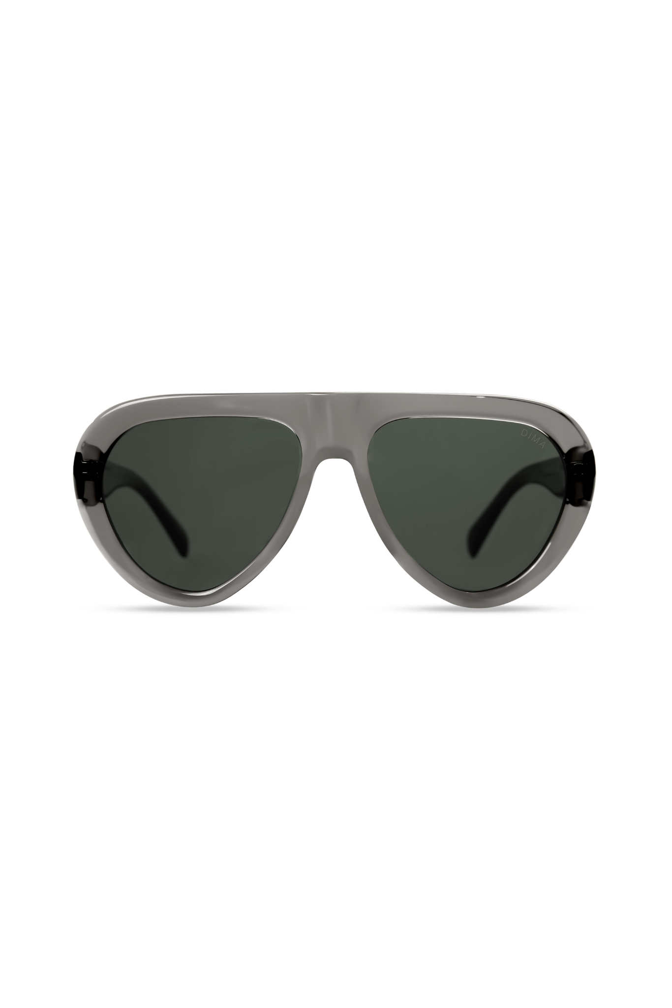 Aggie Crystal Grey Shield Aviator Sunglass - Grey Lens | DIMA Eyewear ...